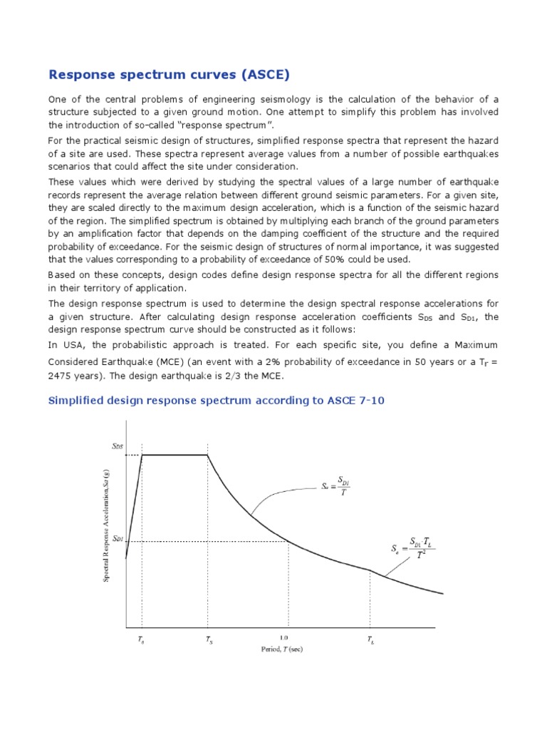 Response Spectrum Curves (ASCE) | PDF | Mechanics | Solid Mechanics