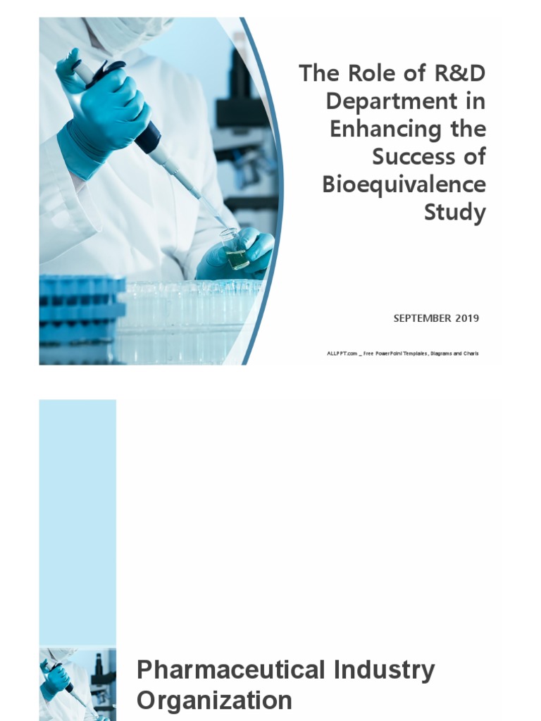 The Role of The Pharmaceutical Company - S R - D Department in ...