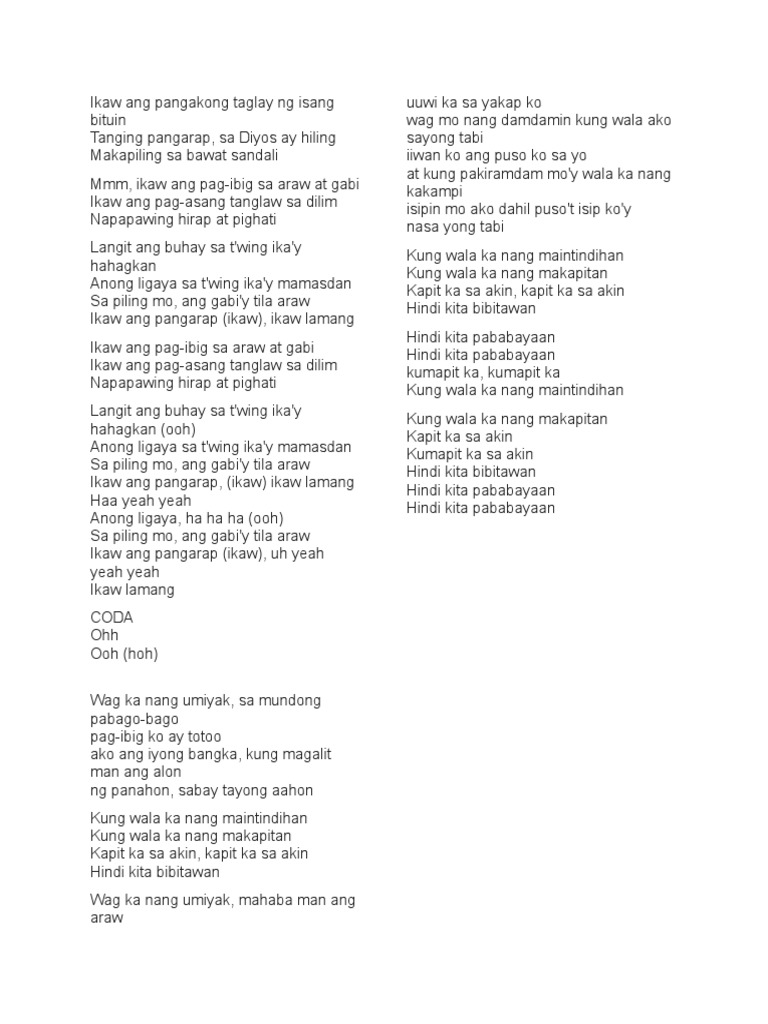 Ikaw Ang Pangakong Taglay NG Isang Bituin | PDF