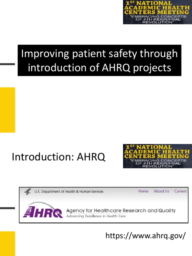 Improving Patient Safety Through Introduction of AHRQ Projects | PDF ...