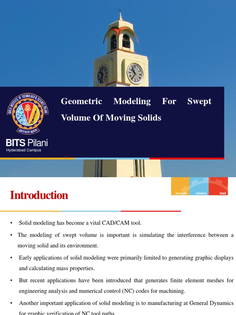Geometric Modeling For Swept Volume of Moving Solids: BITS Pilani | PDF ...