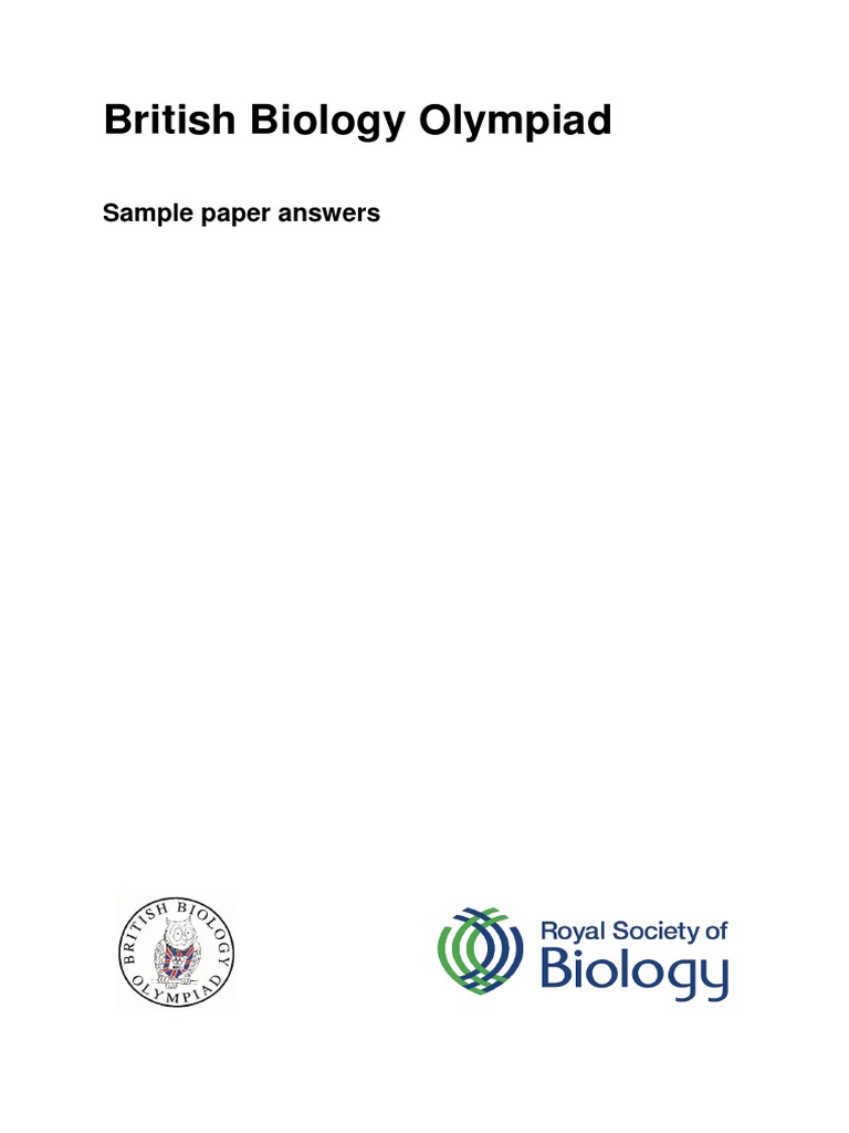 BBO Sample Paper Answers PDF | PDF