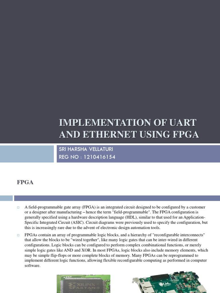 Implementation Of Uart And Ethernet Using Fpga Pdf Field Programmable Gate Array Computer