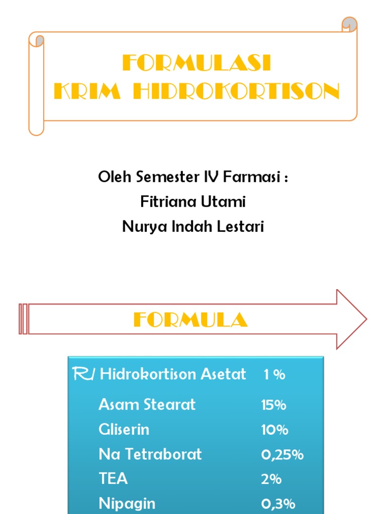 FORMULASI Krim Hidrokortison Fitri Dan Nurya | PDF