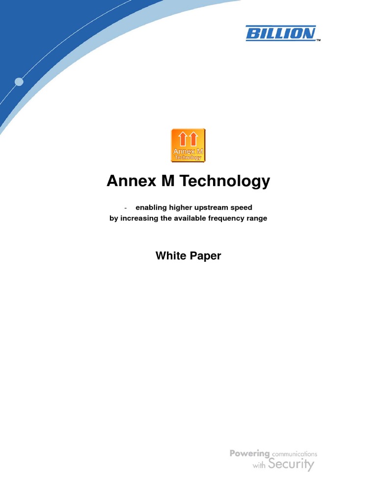 Annex M Technology: White Paper | PDF | Telephony | Broadband