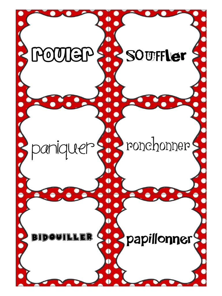 Cartes VERBES PDF | PDF