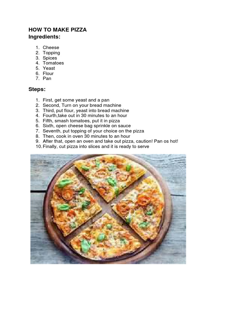 Easy Homemade Pizza Recipe Guide | PDF