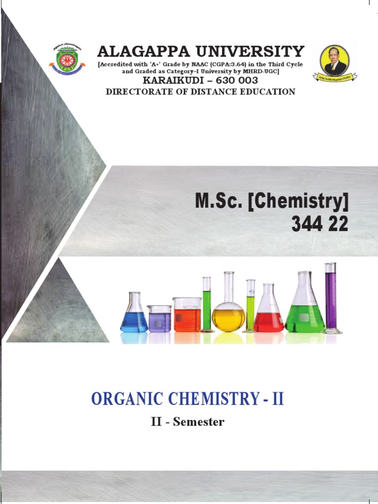2 - M - SC - (Chemistry) - 344 22 - Organic Chemistry-II | PDF | Chemical Reactions | Organic ...