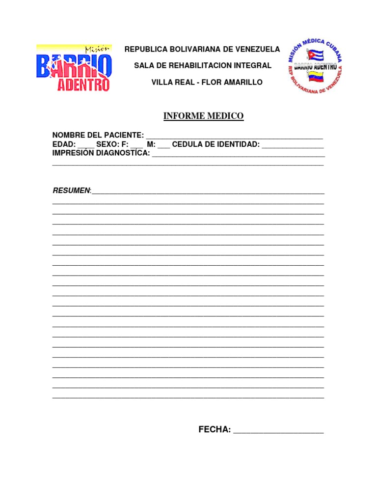 Informe Medico Barrio Adentro | PDF