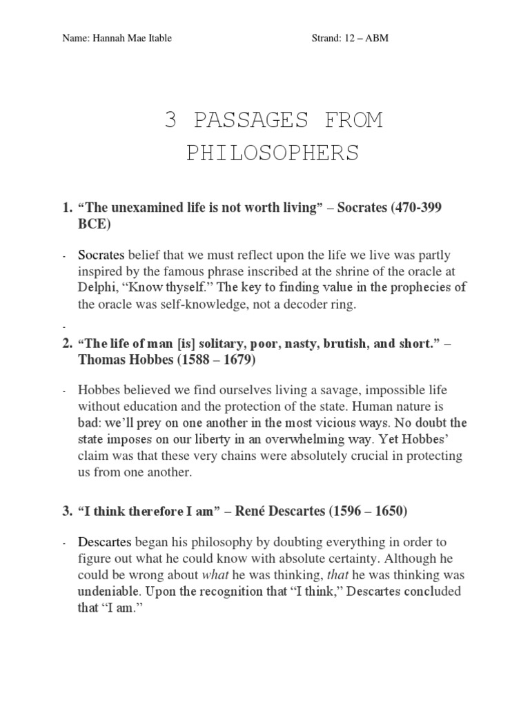 3 Passages From Philosophers | PDF | Forgiveness | Theology