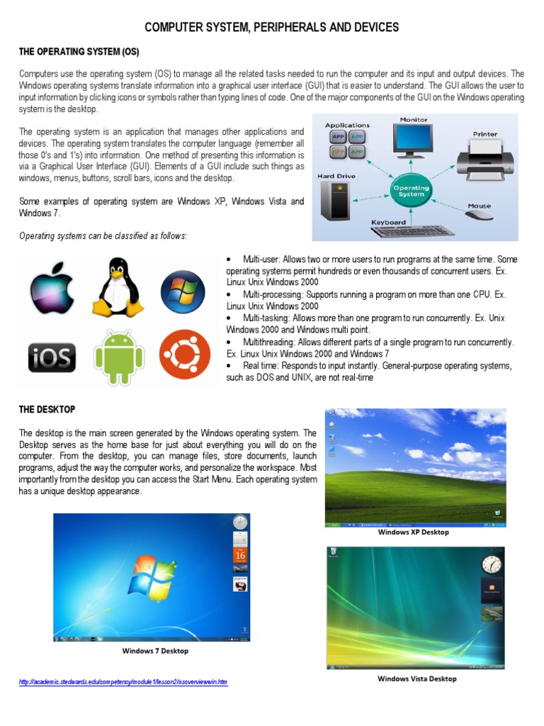 Computer System Peripherals Devices | PDF | Computer Monitor ...