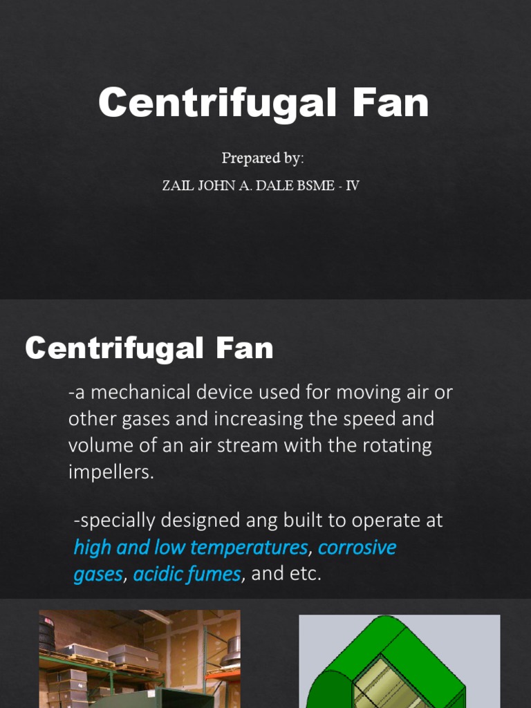 Centrifugal Fan Prepared By Pdf Mechanical Engineering Applied