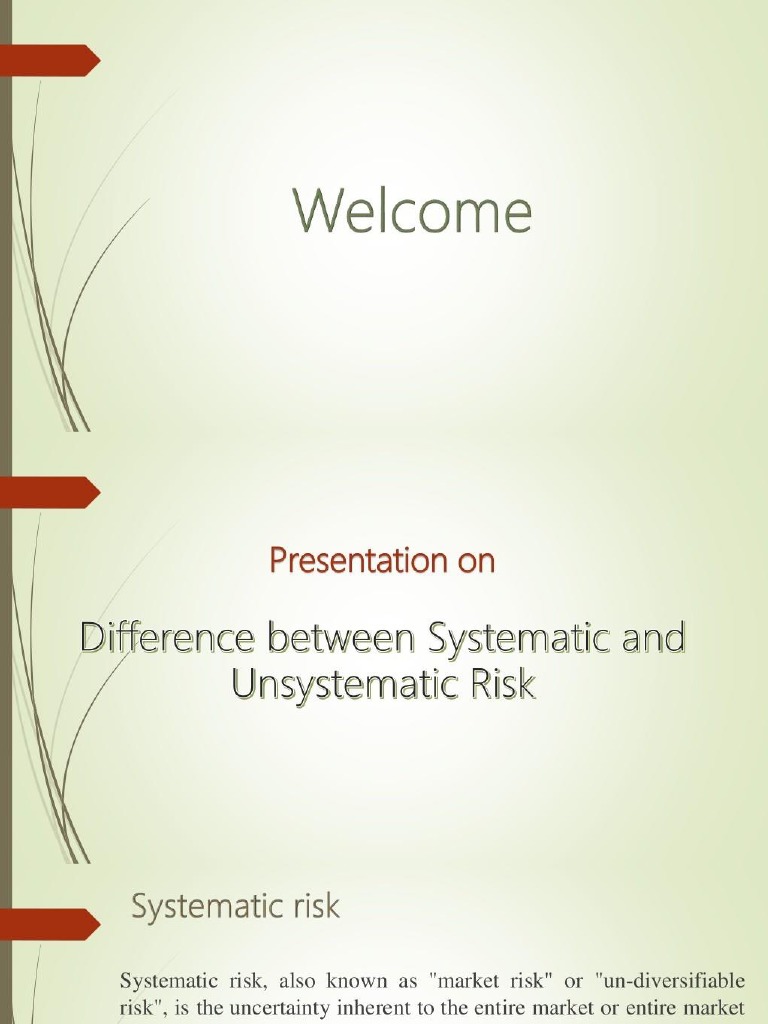 Difference Between Systematic and Unsystematic Risk | PDF Difference Between Systematic and Unsystematic Risk | PDF