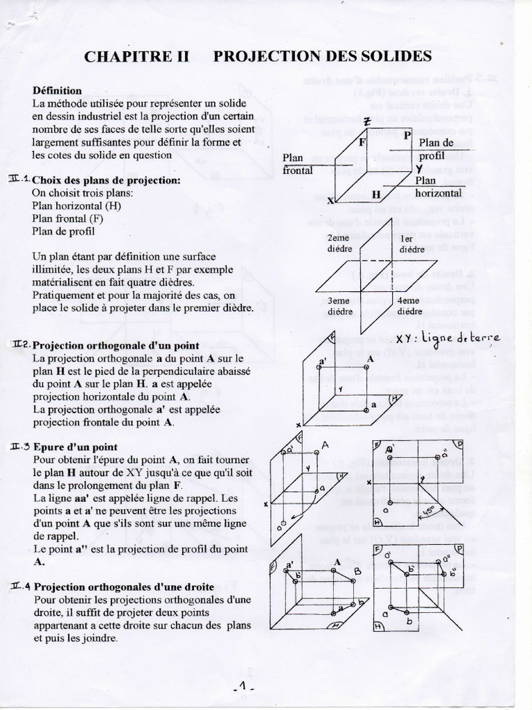 Projection Des Solides | PDF