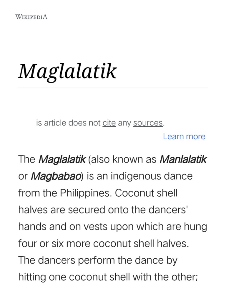Maglalatik: Traditional Filipino Dance | PDF