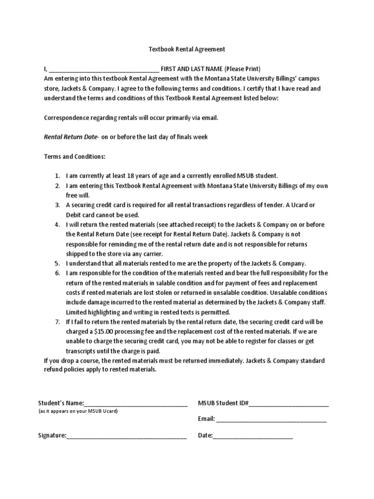 Text Book Rental Form | PDF | Credit Card | Textbook