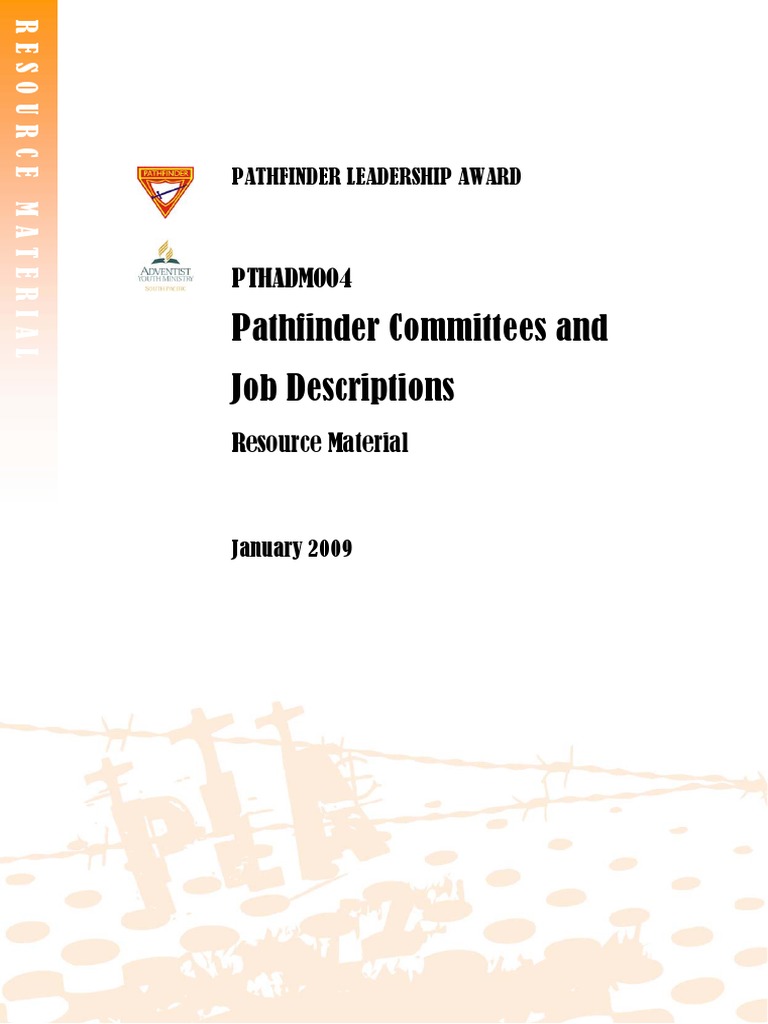 Pathfinder Committees and Job Descriptions Resource Material Jan 09 PDF ...