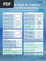 Edexcel IGCSE Math B Formula Sheet | PDF