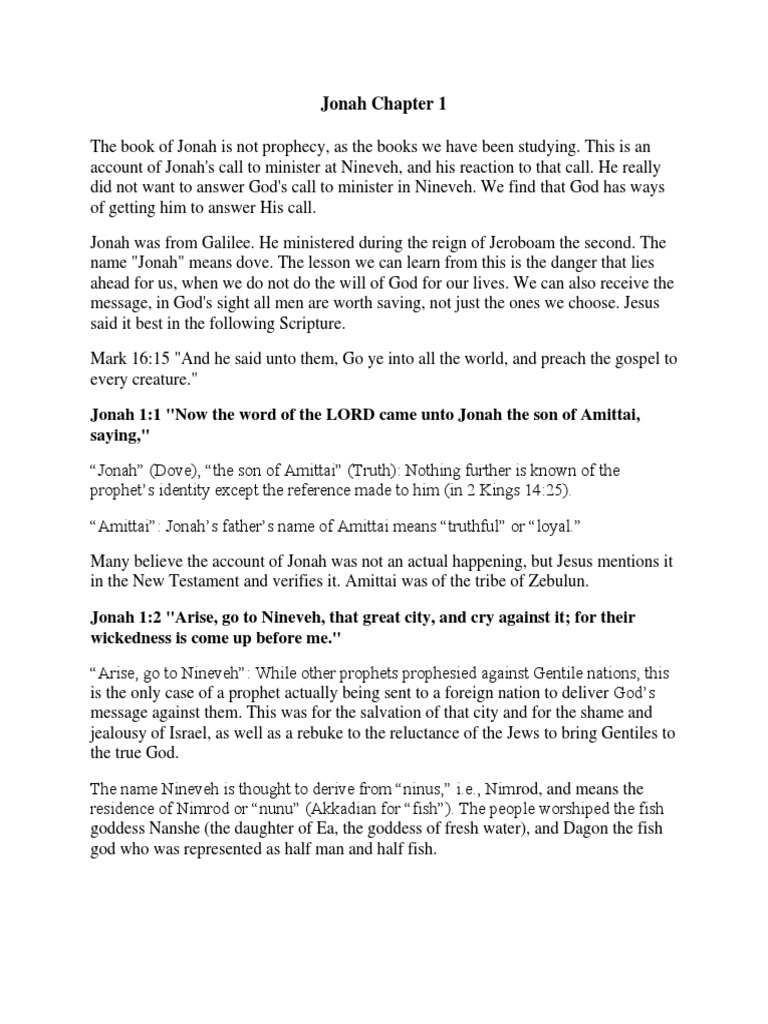 The Book of Jonah | PDF | Jonah | Repentance