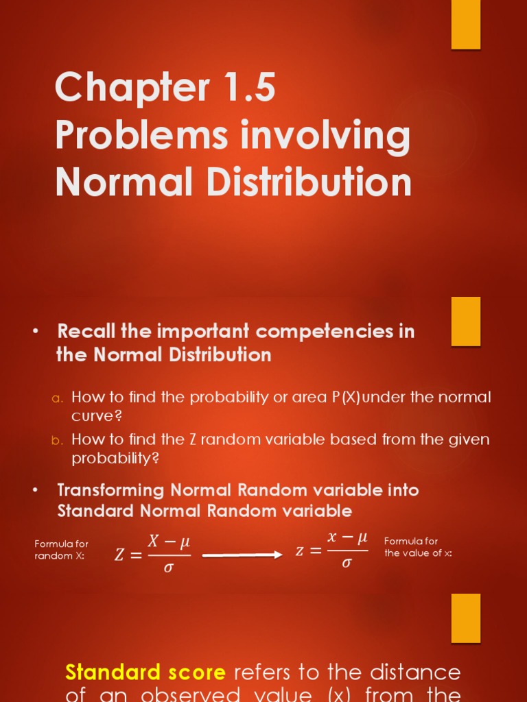 14chap 1.5 Problems On Normal Distribution | PDF | Normal Distribution ...
