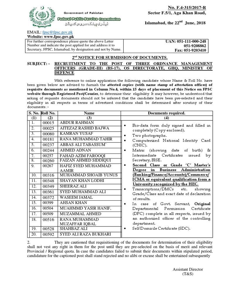 FPSC | PDF | Government