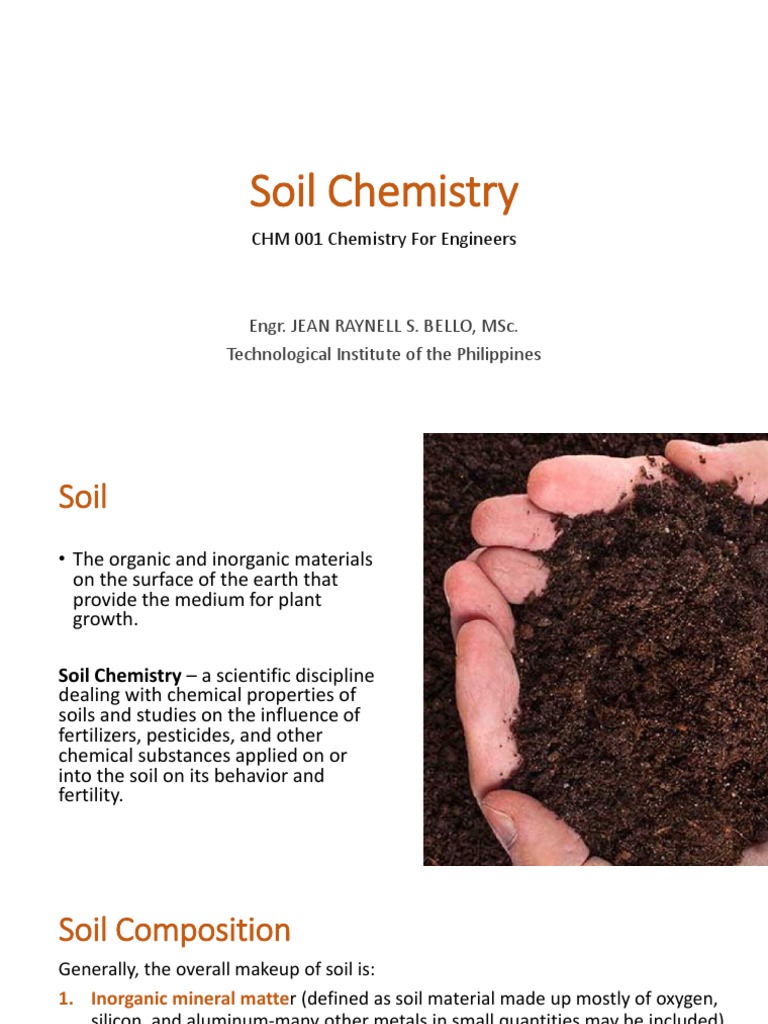 Soil Chemistry: CHM 001 Chemistry For Engineers | PDF | Soil | Weathering