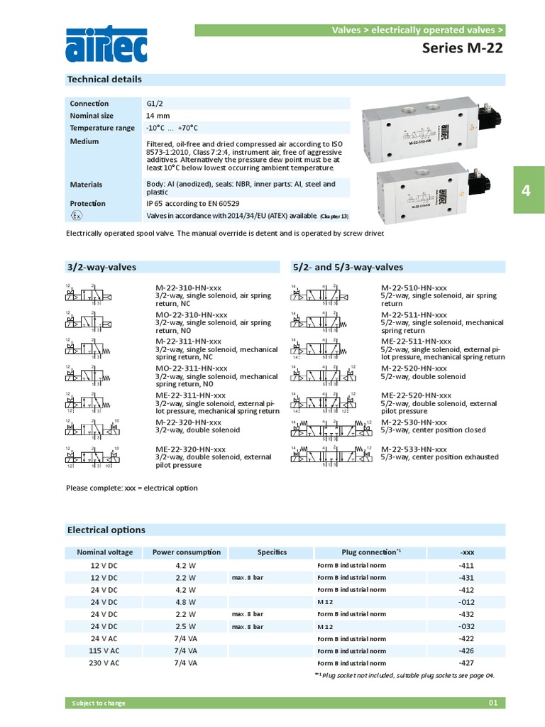 Airtec Pneumatic Valve | PDF | Alternating Current | Electrical Connector