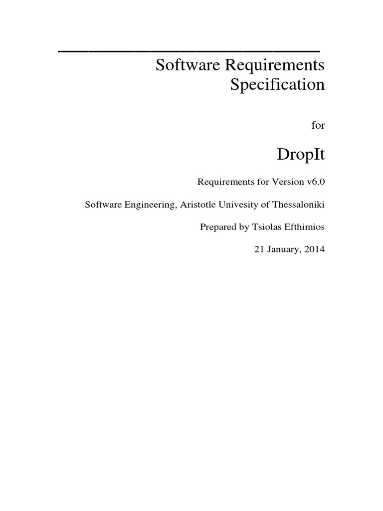 DropIt v6.0 Software Requirements | PDF | Free Software | Computer File