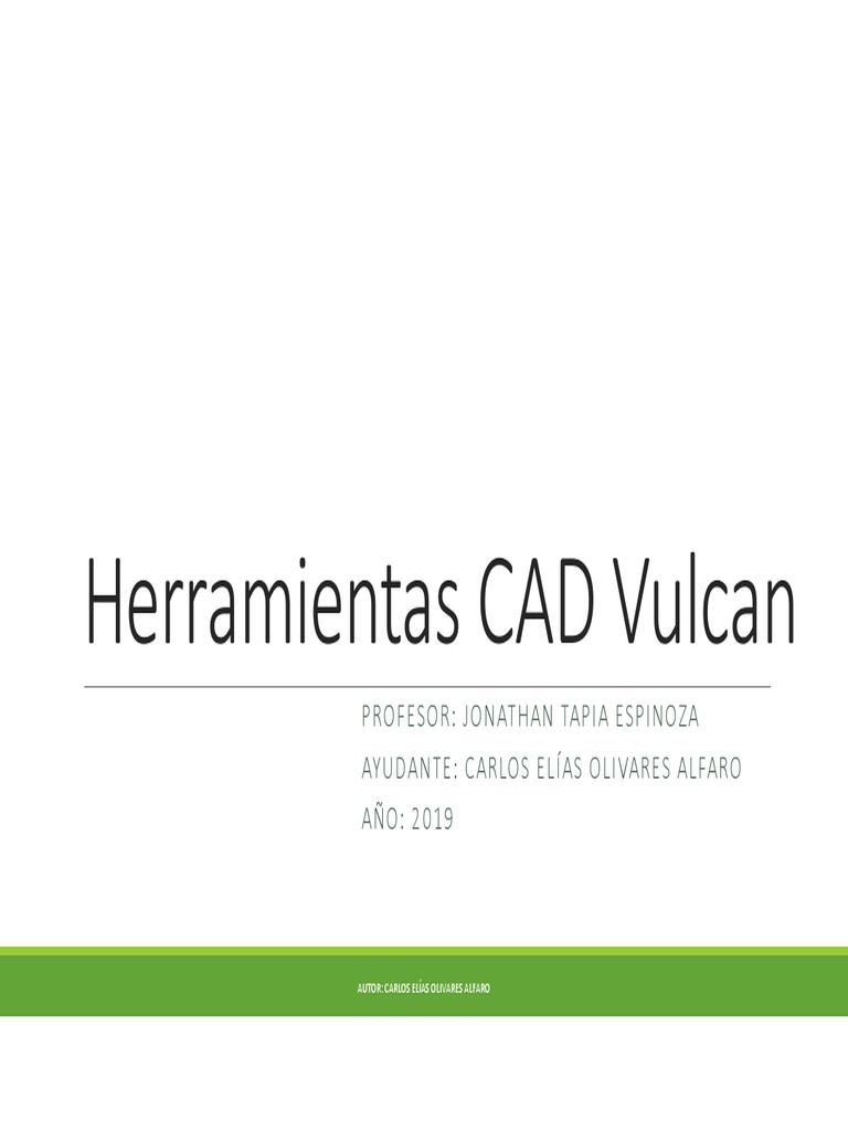 Herramientas CAD Vulcan Clase 03-09-2019 | PDF | Point and Click | Informática y tecnología de ...