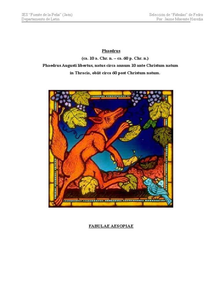 Fedro Fabulas | PDF | Fábula | Esopo