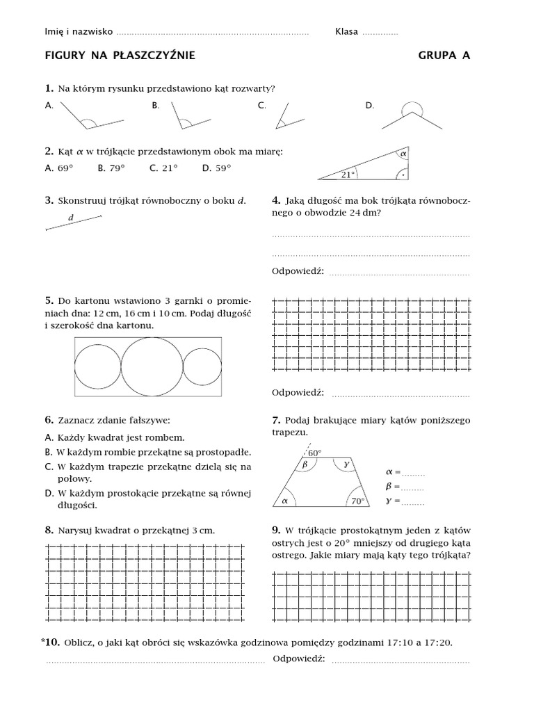 Figury Na Plaszczyznie | PDF
