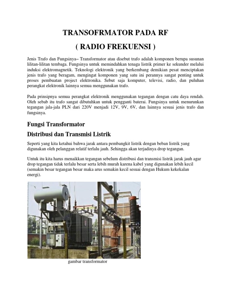 Transformator Pada RF | PDF