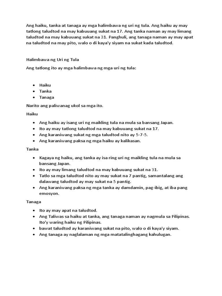 Reviewer Sa Filipino Kaya Magreview Ka | PDF