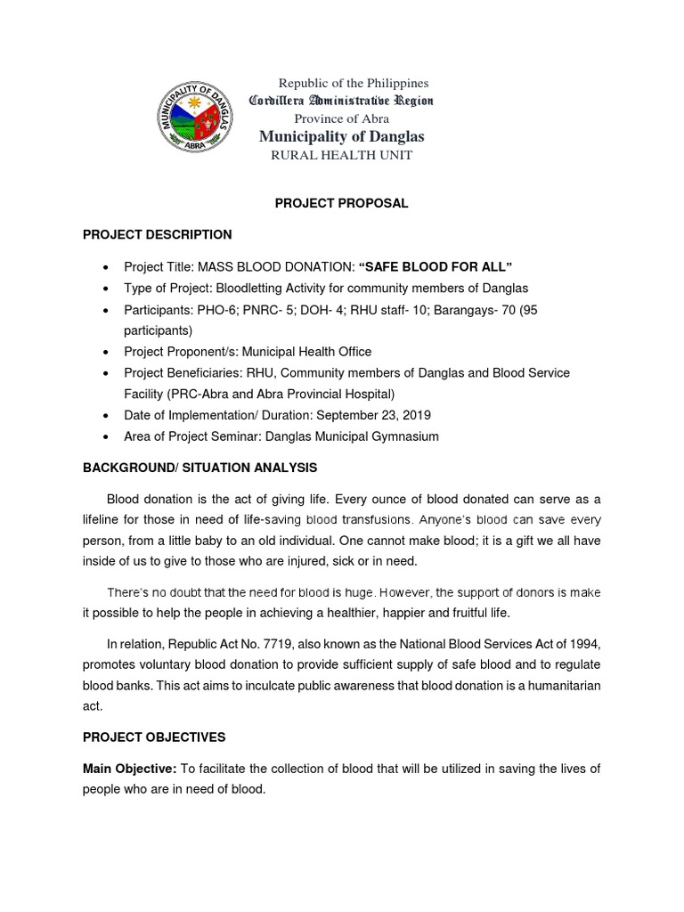 Bloodletting Activity Project Proposal | PDF | Blood Donation | Blood
