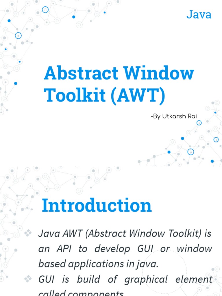 Java AWT | PDF | Computing Platforms | Graphical User Interfaces