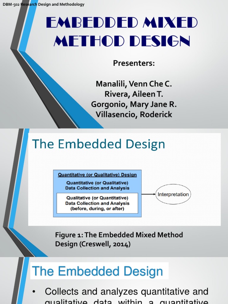 Embedded Mixed Method | PDF | Qualitative Research | Experiment