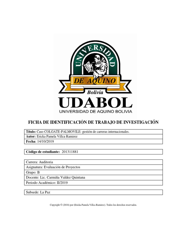 Caso Colgate - P | PDF | Business