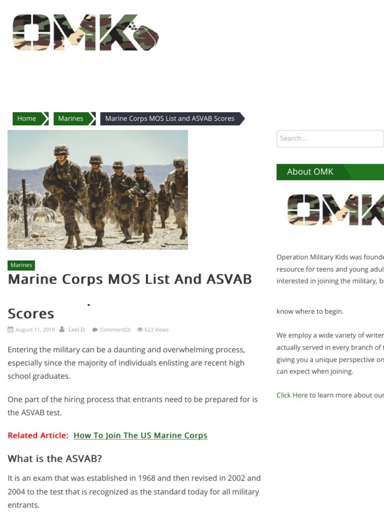 Usmc Mos PDF | Download Free PDF | Armed Services Vocational Aptitude ...