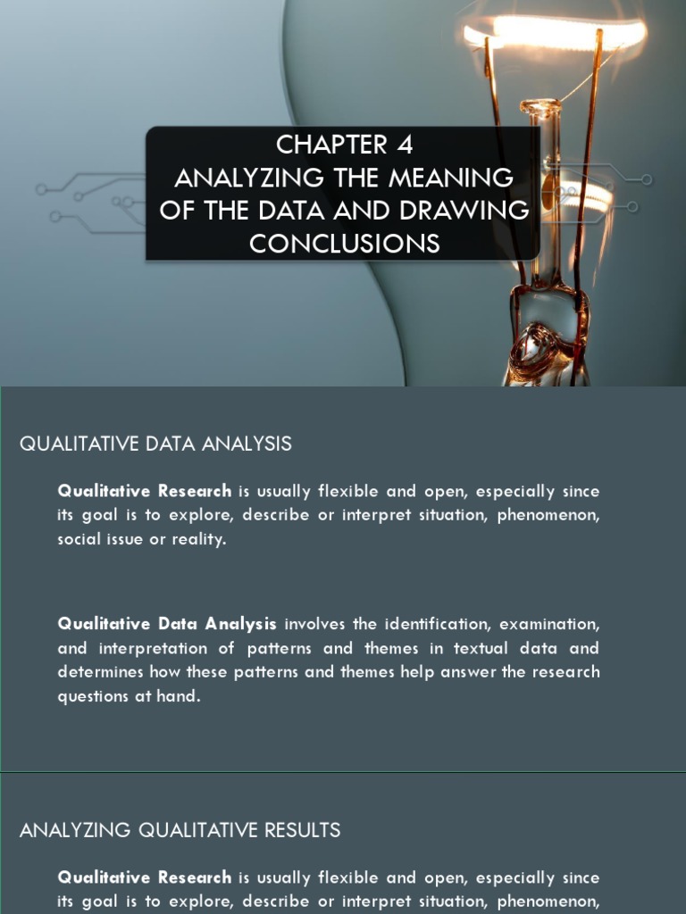 Analyzing The Meaning of Data and Drawing Conclusion | Download Free ...