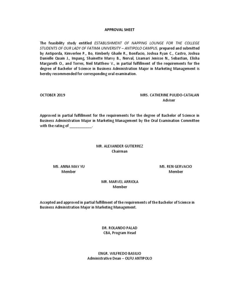 1 Approval Sheet