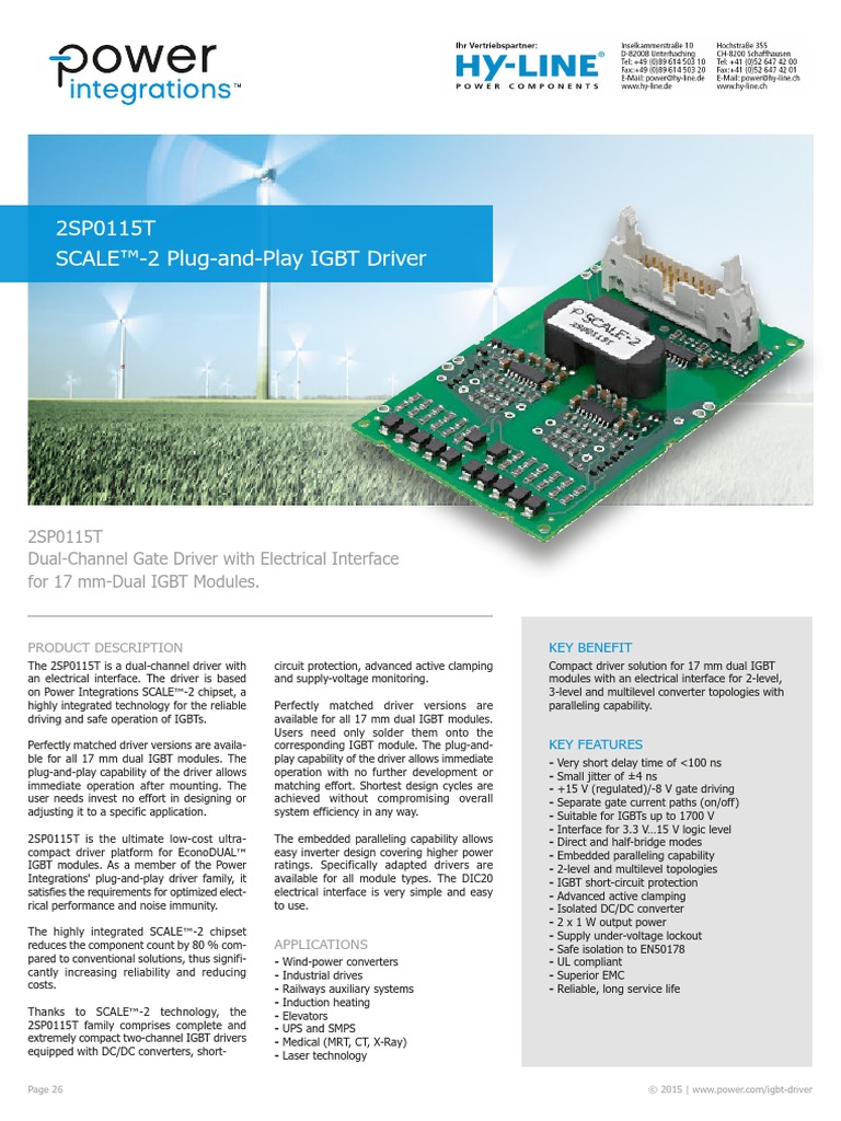 Product Brief 2SP0115T 2015 | PDF | Electrical Connector | Electrical ...