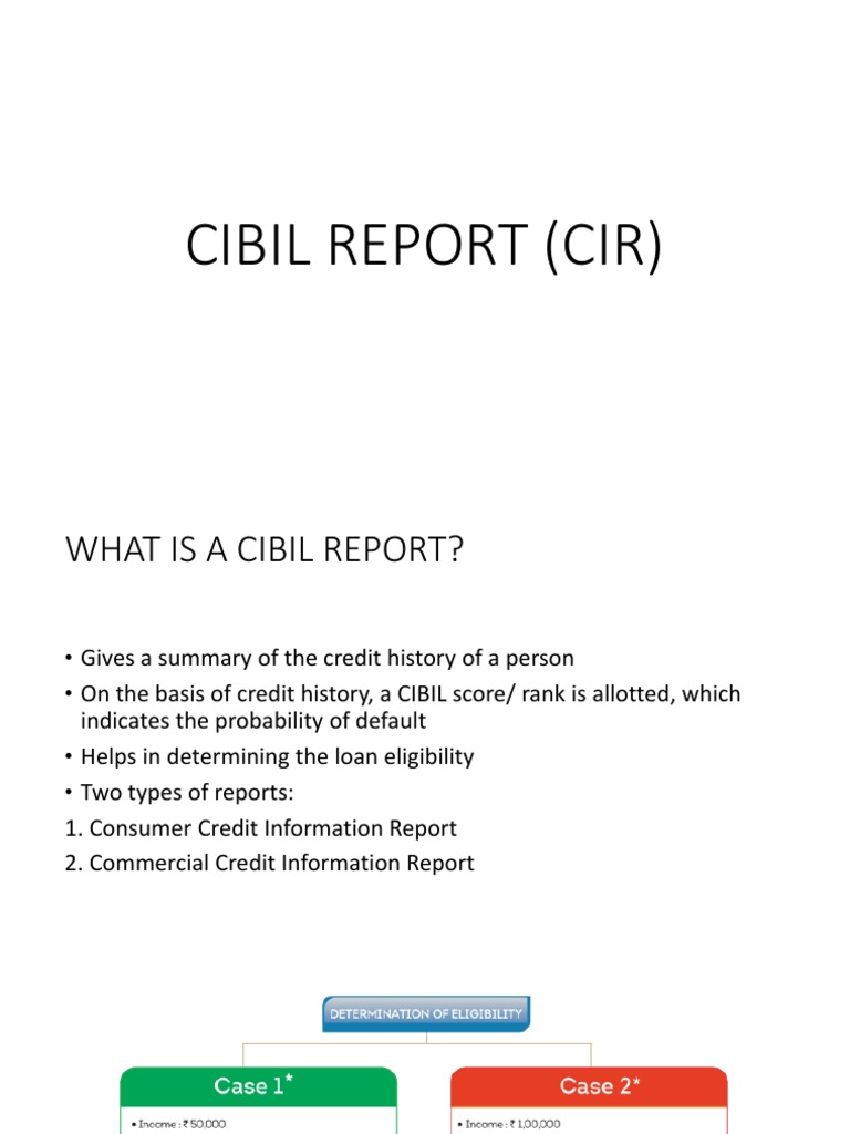 Cibil Report (Cir) | PDF | Credit History | Credit