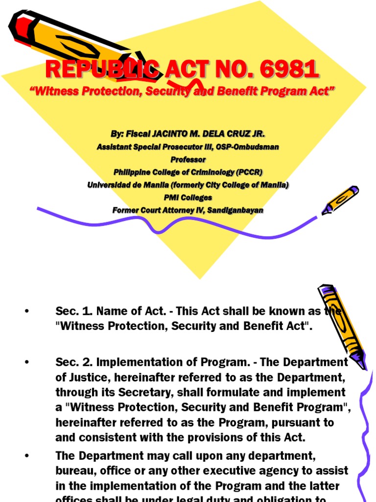 R.A 6981 | PDF | Prosecutor | Witness
