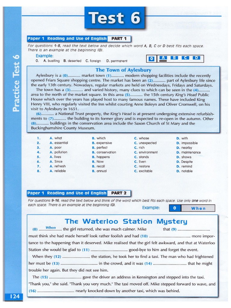 Uoe Reading Test 6 Pdf