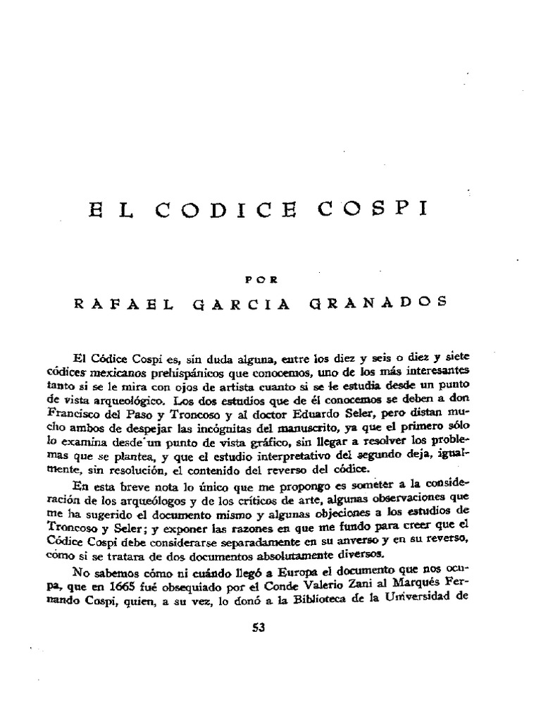 Análisis del Códice Cospi | PDF | Códice