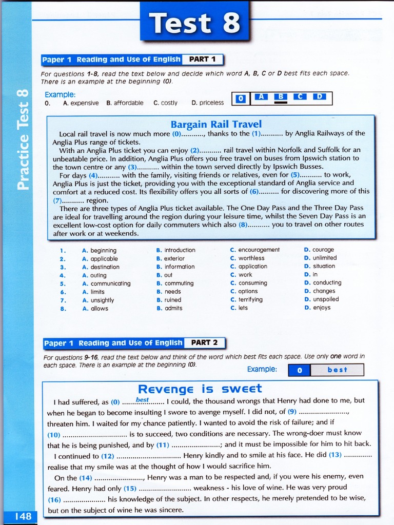 Uoe & Reading Test 8 | PDF