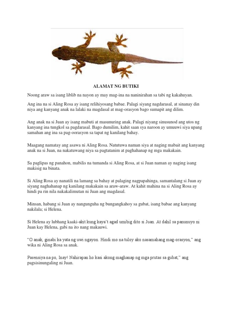 Alamat NG Butiki | PDF