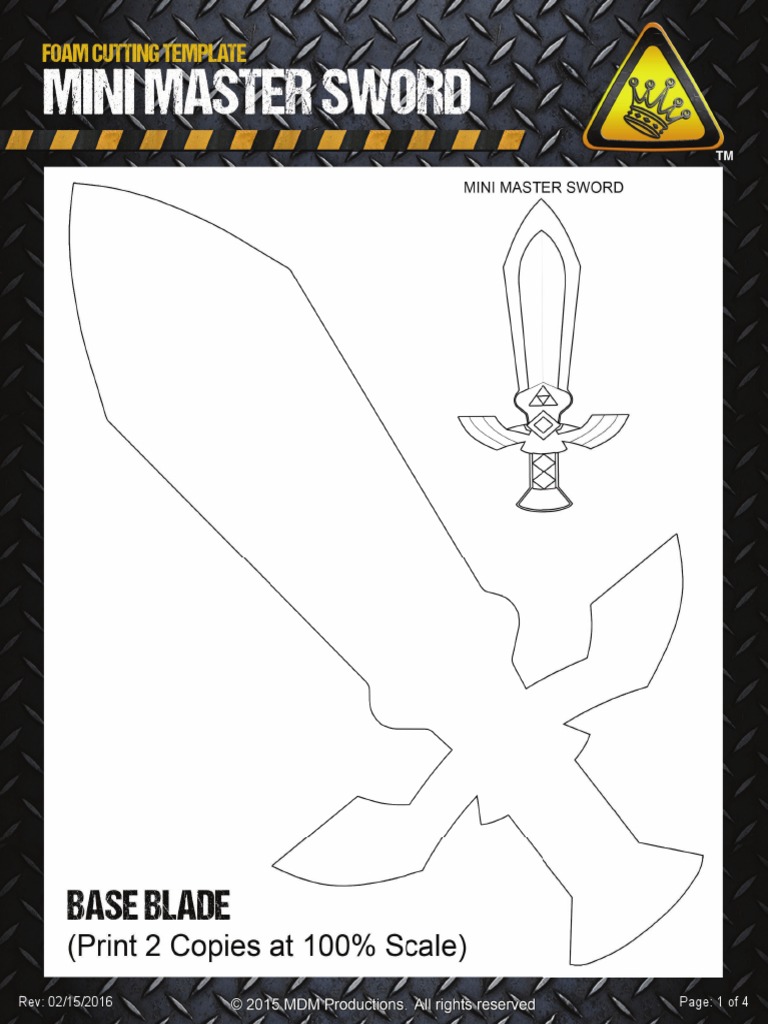 Mini Master Sword Template PDF | PDF