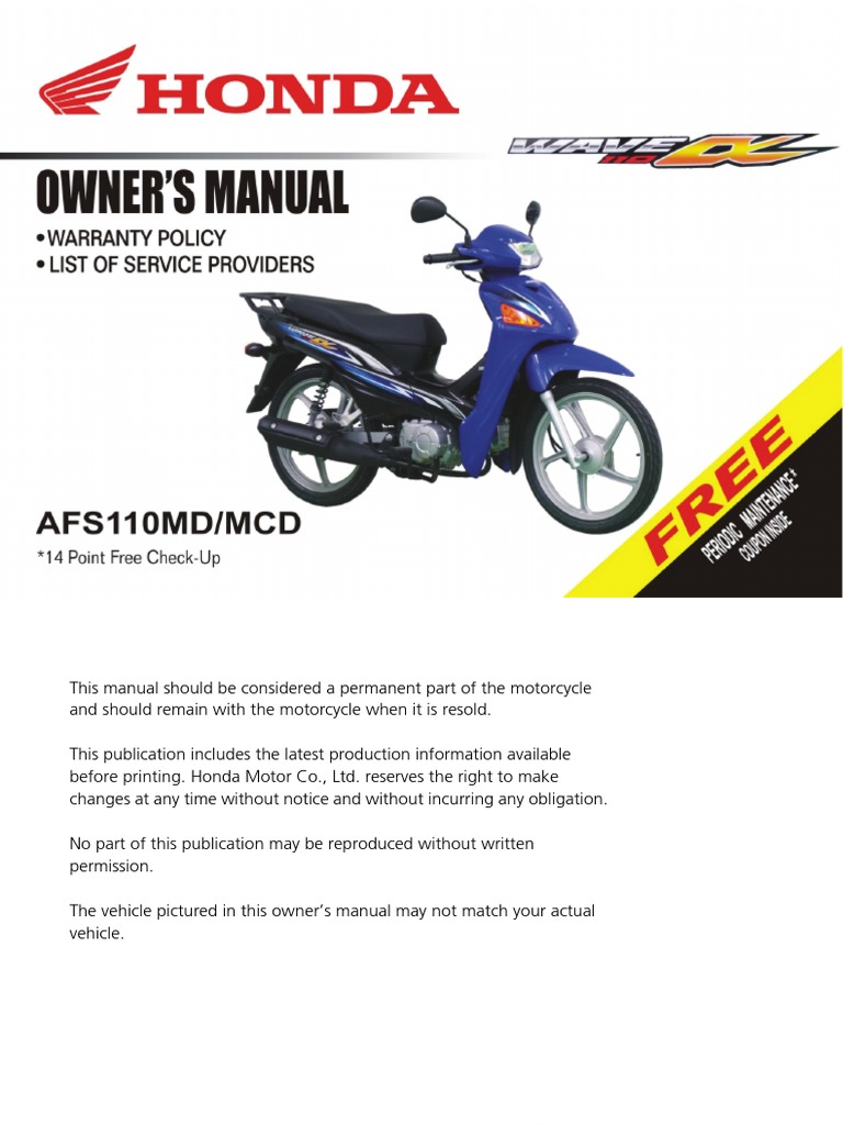 Wave110α 32K09E000 1 | PDF | Carburetor | Motorcycle