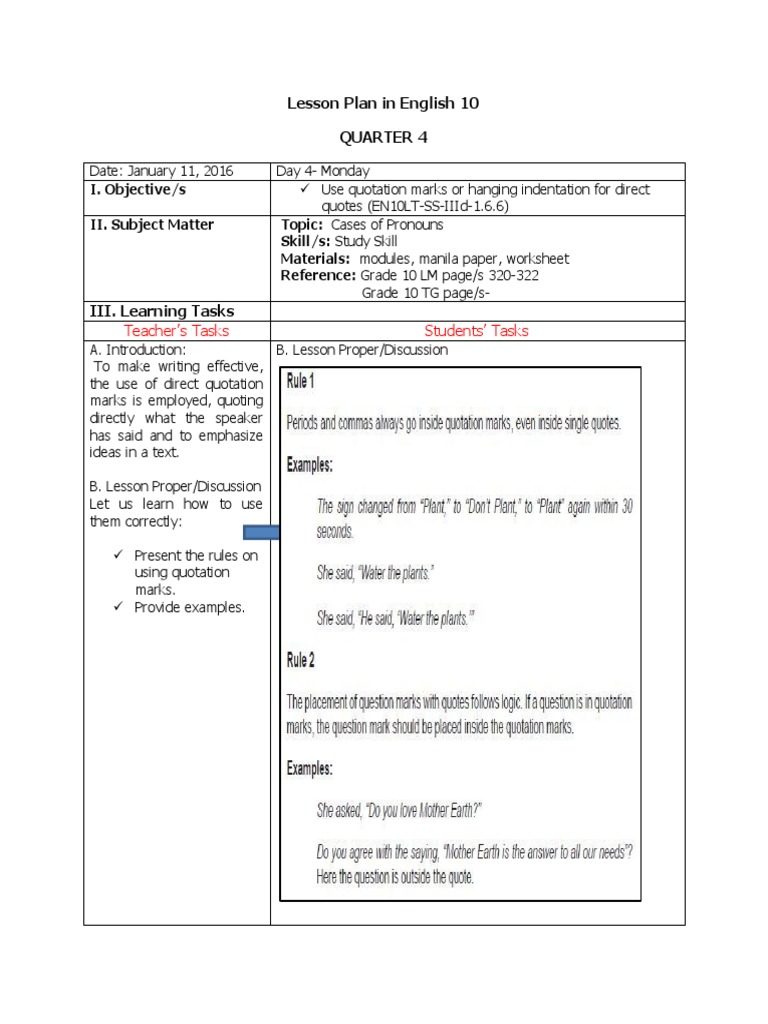 Lesson Plan Q 4 Week 2 | PDF | Primary Sources | Mass Media
